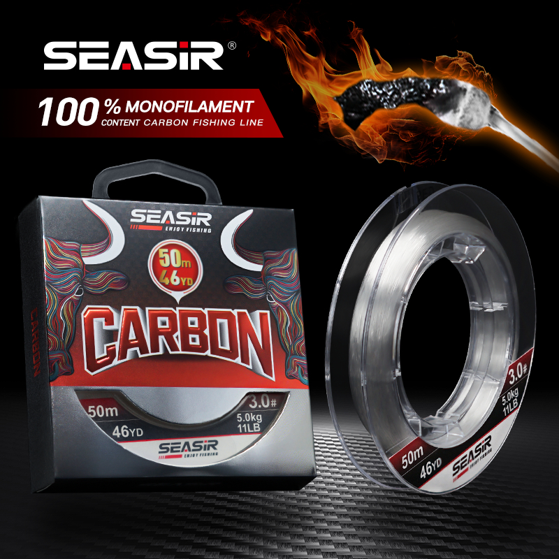 Seasir 100% Carbon Line Japan Quality Monofilament Carbon Fishing Line ...