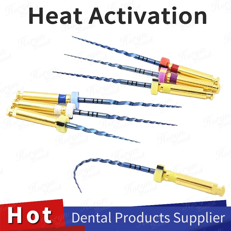 6pcs/Pack Dental Root Canal File Gold Endo Rotary Files Heat Activated ...
