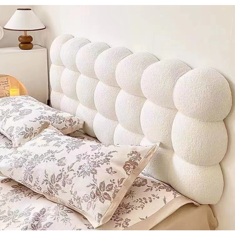 Bedside Cushion Soft Bag Backrest Bed Back Simple Small Snowball ...