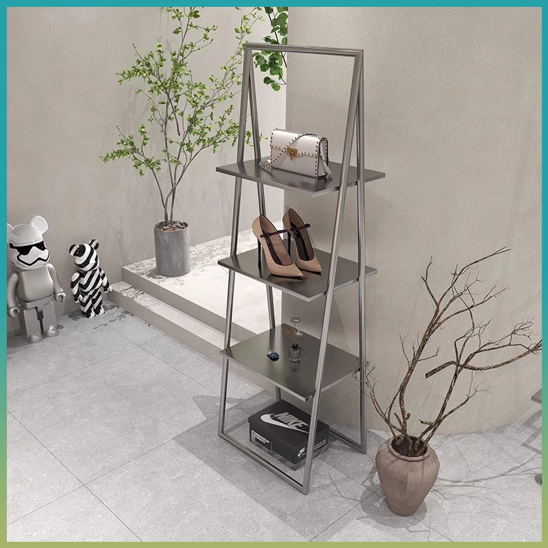 Shoe Store Shoe Rack Display Stand Floor Stainless Steel Multi-Layer ...