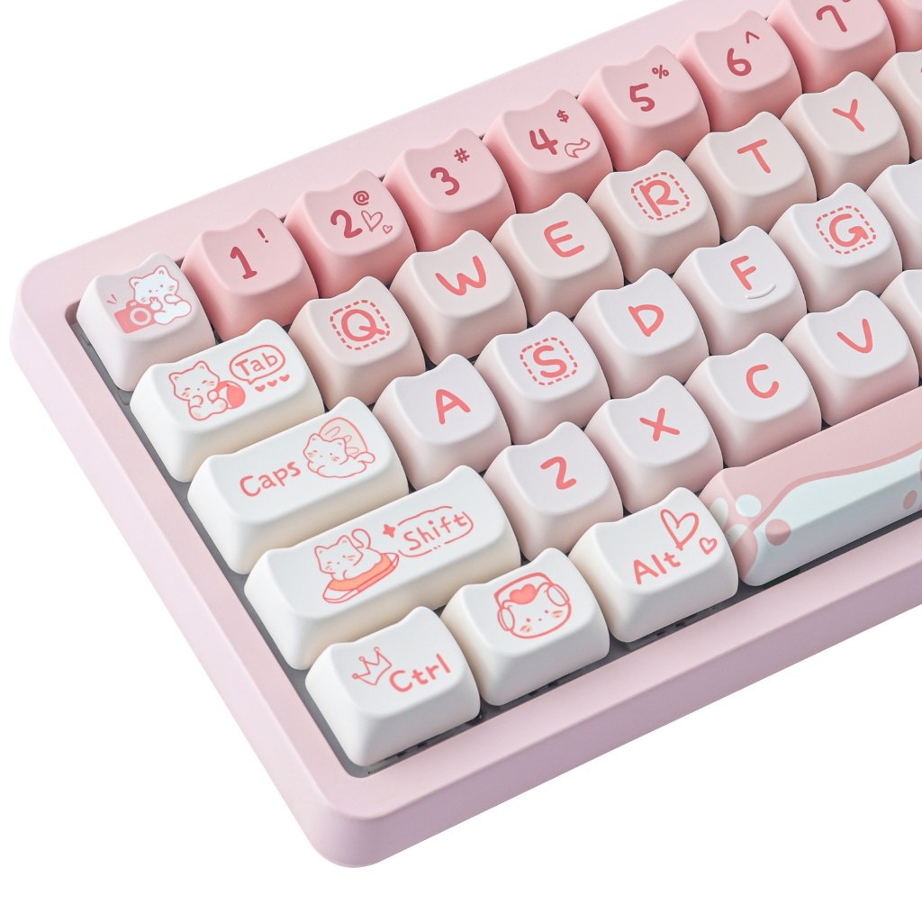 Party Kitten keycaps 142 Keys keycaps MOA Profile DYE-SUB Personalized ...