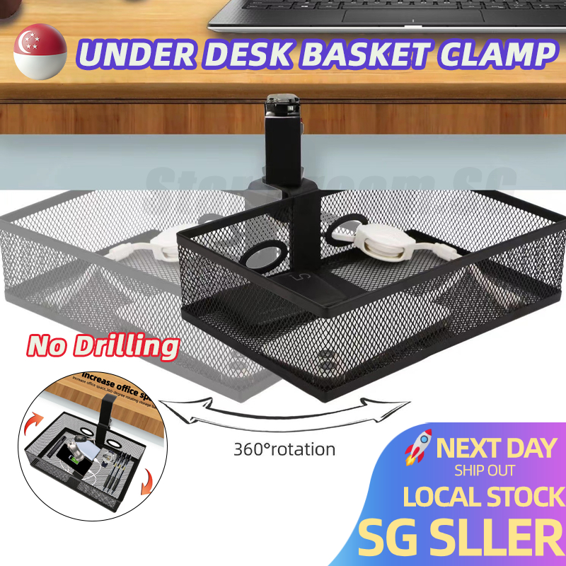 🇸🇬【READY Stock】Under Desk Organizer Desk Accessories Office Table ...