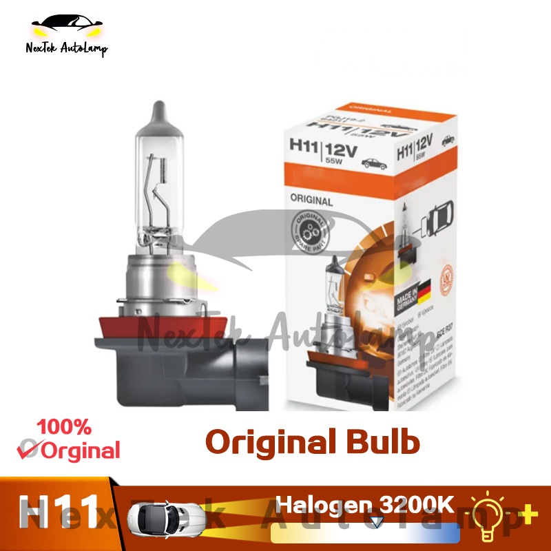 For OSRAM Original H11 12V 55W 3200K Car Standard Halogen Headlight ...