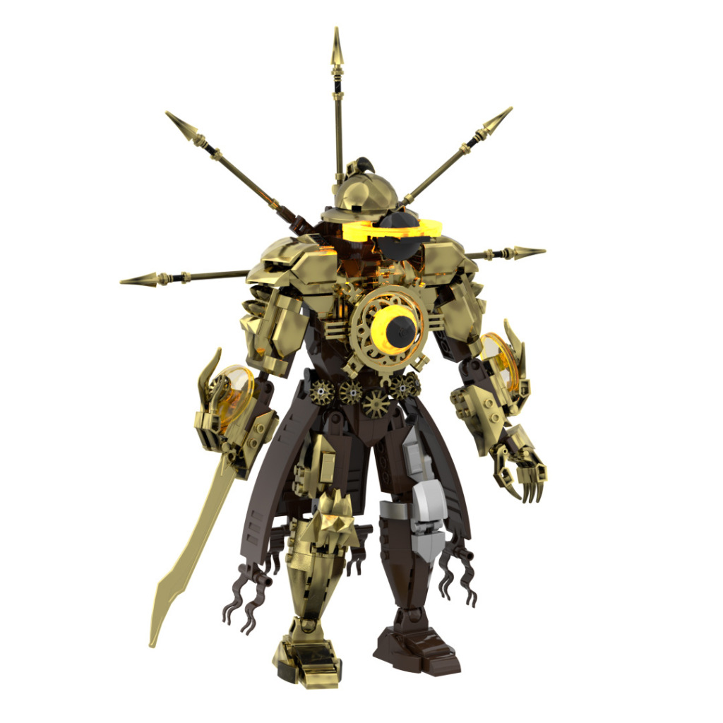 608 Piece Bricks Skibidi Toilet Ancient Evil God Gold Titan Clock Man ...