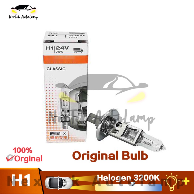 For OSRAM Classic H1 24V 70W 3200K Car Standard Halogen Headlight Bulb ...