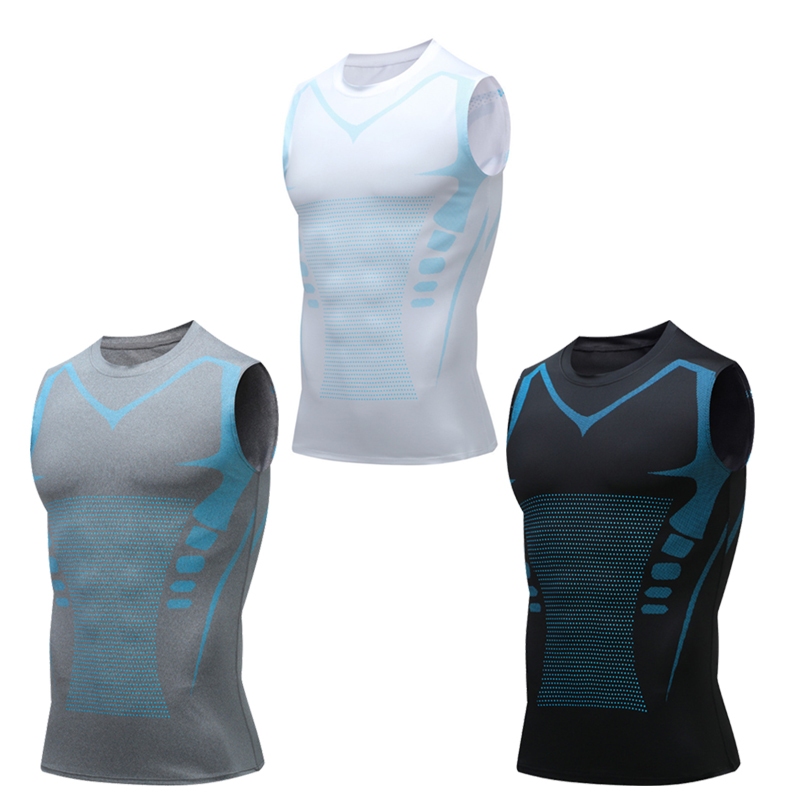 Men's Sports Sleeveless Singlet Compression dri-fit Vest for Gym ...
