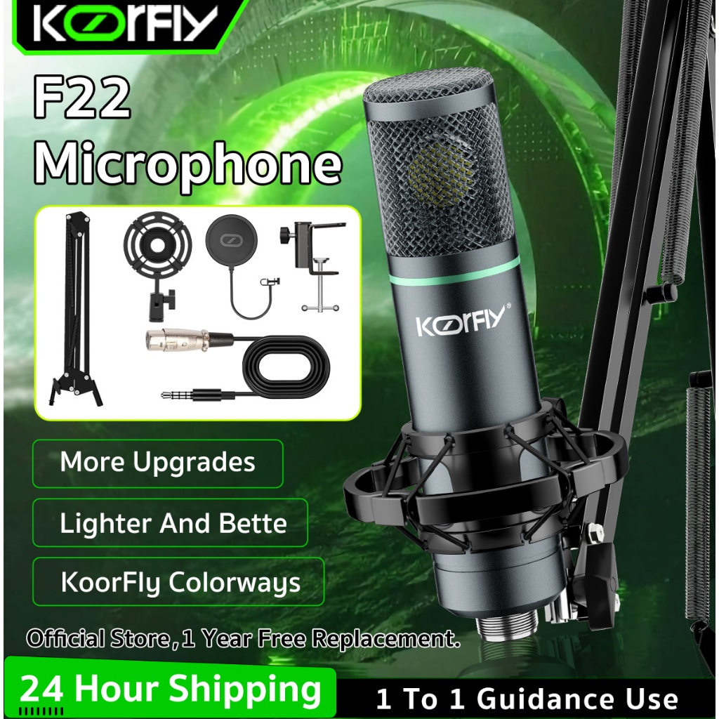 KoorFly F22 U87 Pro Condenser Microphone With XLR Cable Microphone ...