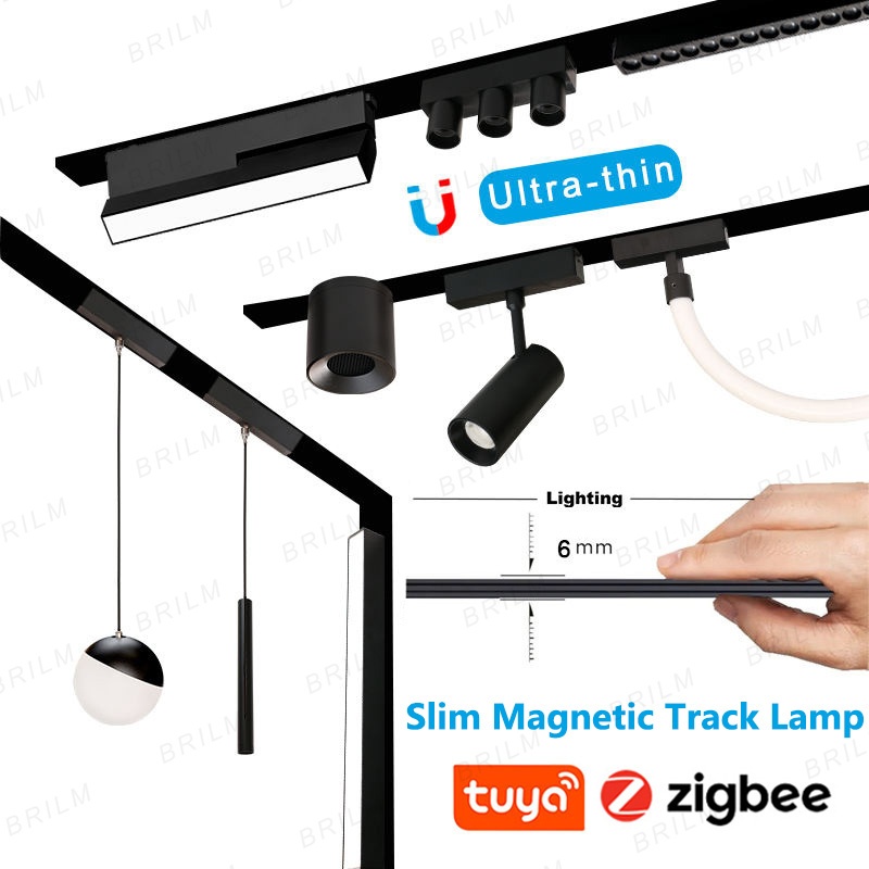 MT26 Tuya/Zigbee Smart Magnetic Track Light Surface Aluminium Rail LED ...