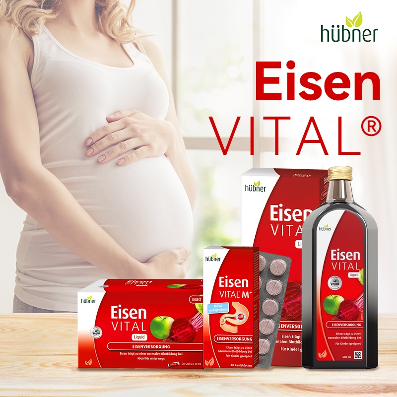 German Huebner Woman Adults Eisen Vital Iron Supplements Liquid Oral ...