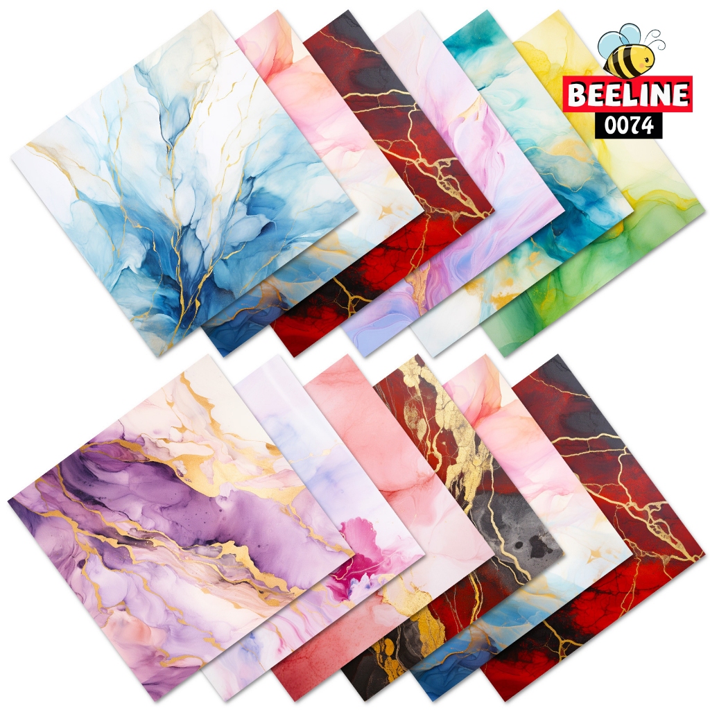 Beeline Smudging Decor Paper Handmade Origami Scrapbook Gilded Marble ...