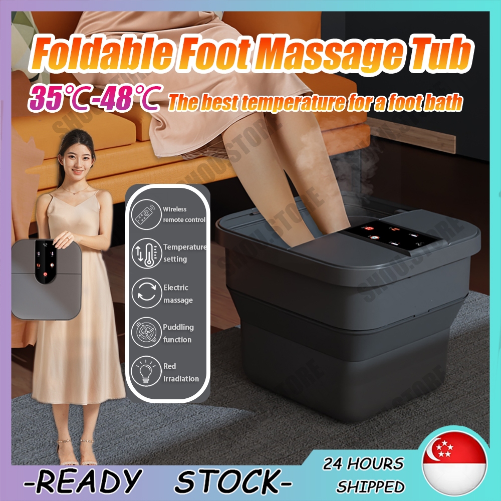【SG Stock】Foot Bath Folding foot bucket full-automatic heating massage ...