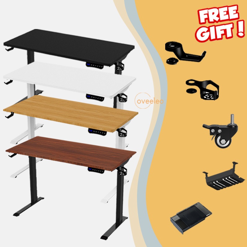 SG Stock Electric Height Adjustable Desk Ergonomic Standing Desk 4 ...