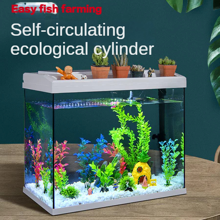 Fish Tank Aquarium Living Room Small Self-Circulation Home Lazy Change ...