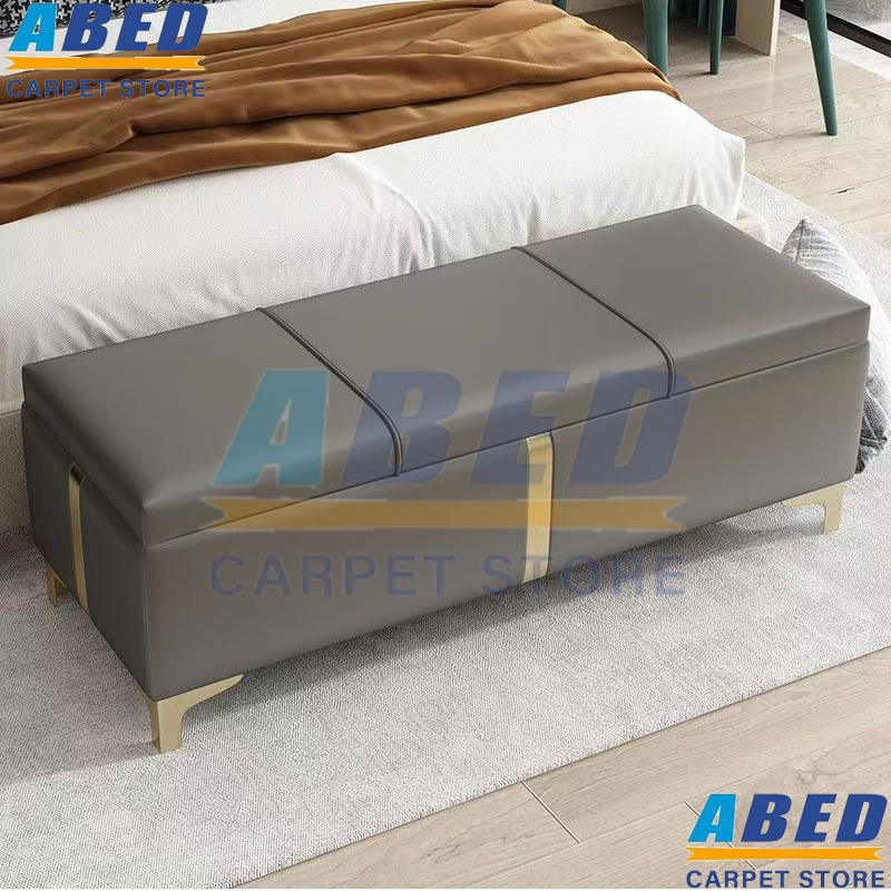 PU Leather Storage Stool Sofa Stool Bed End Stool Shoe Changing Stool ...