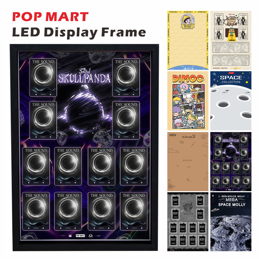 POP MART LED Display Frame Standing & Wall-mounted For MOLLY/DIMOO ...