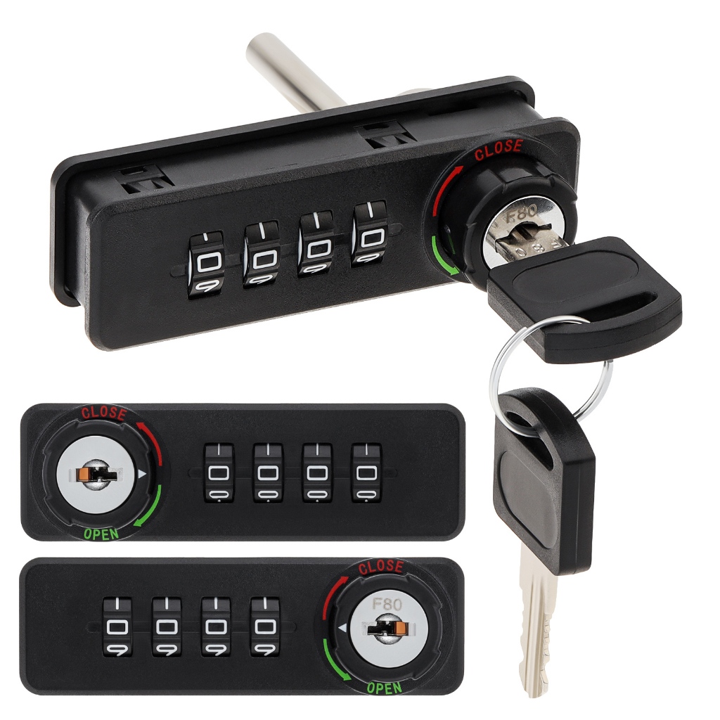 1 set Black Triple Cabinet Password Lock for Front Drawer / Iron ...