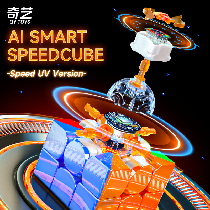 Qiyi Smart Cube UV 3x3 Magnetic Cube Professional Battle Speed Cube ...
