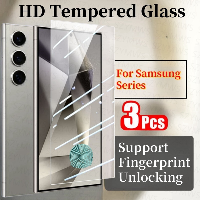 3 Pcs Samsung Galaxy S25 S24 Ultra S23 Ultra S22 Ultra Tempered Glass ...