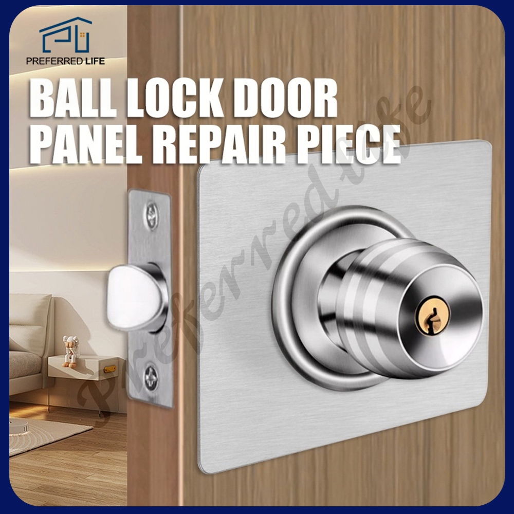 2PCS Stainless steel door lock fixed piece round door lock repair plate ...