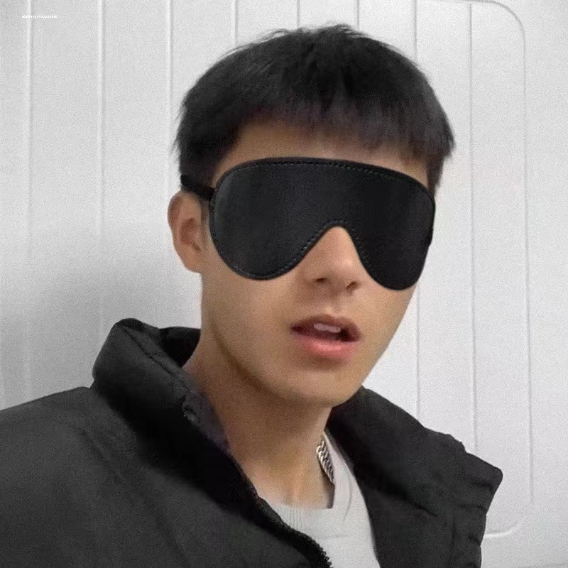 Boys Eye Mask Eye Patch Black Leather Eye Mask Sportsman Elastic ...