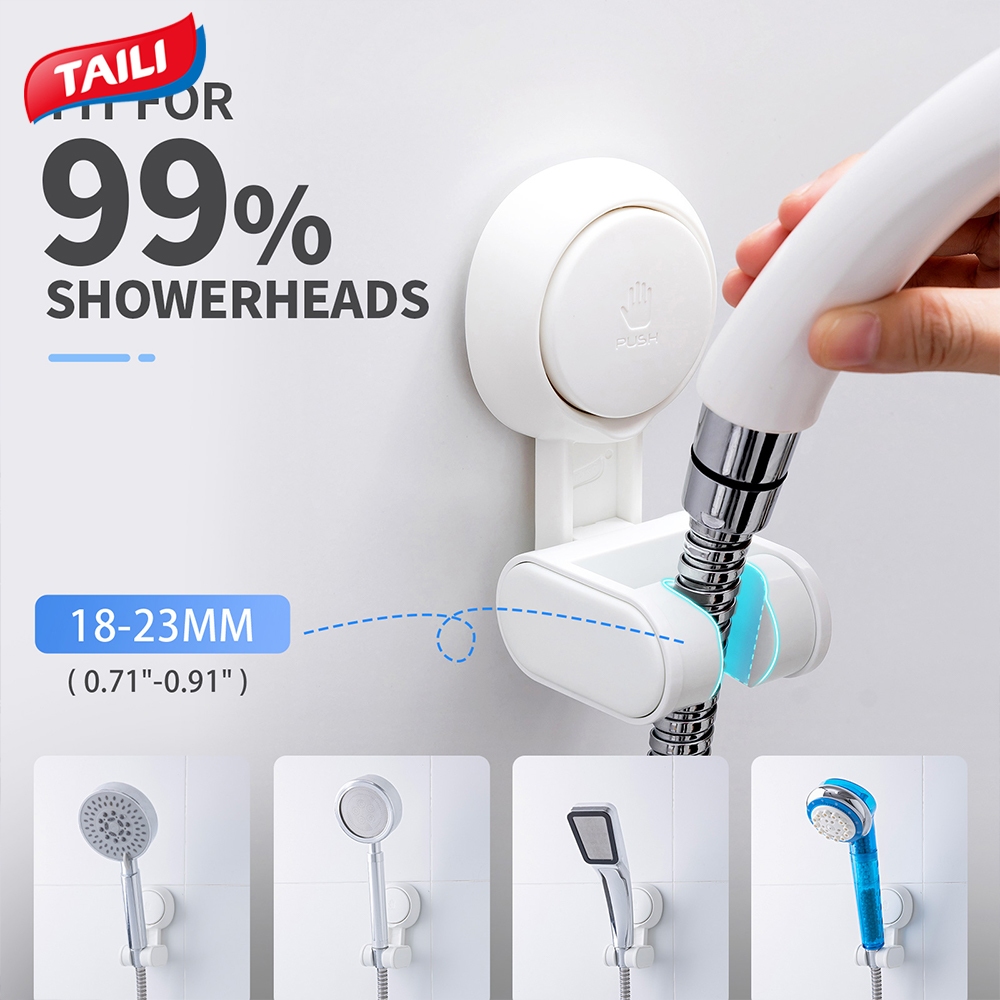TAILI Suction shower head holder Adjustable Reusable No Drill ...