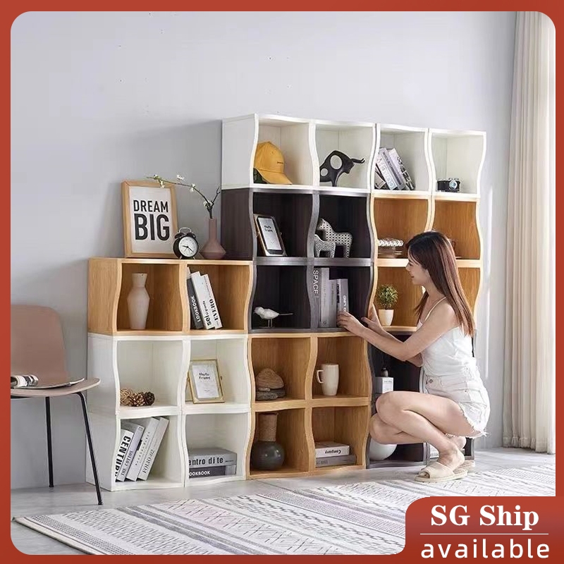 free diy Solid Wood cabinet book stand Lattice Cabinet Bookcase Free ...