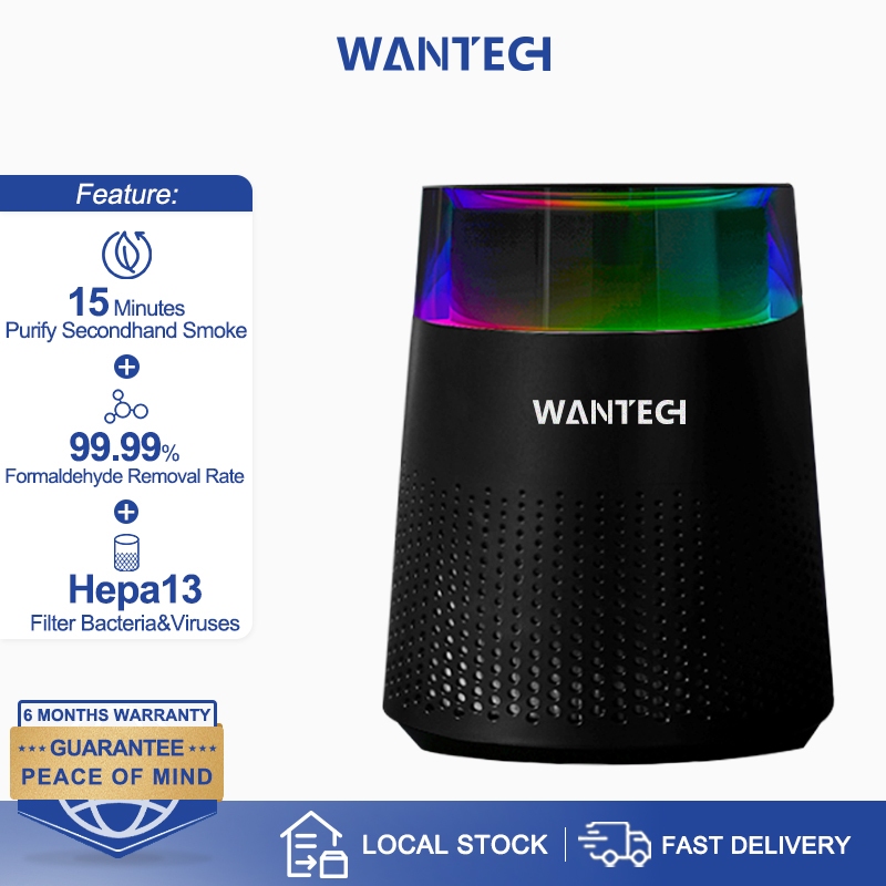 【SG Stock】WANTECH™ Air Purifier HEPA-13 Filter Ormaldehyde Removal Mini ...