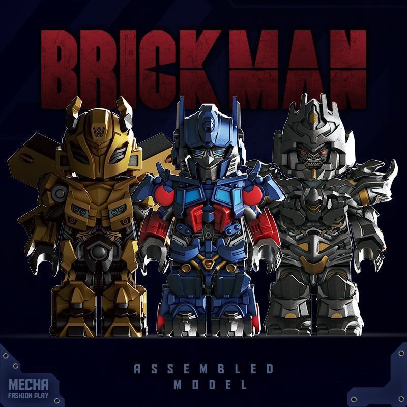 Brick Man Transformers Assemble Kit Models Optimus Prime Bumblebee ...