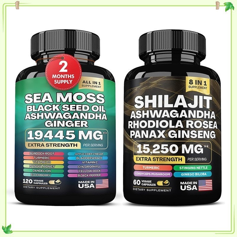 TK Shilajit Sea Moss Capsules 180s - Organic Immune Support, Energy ...