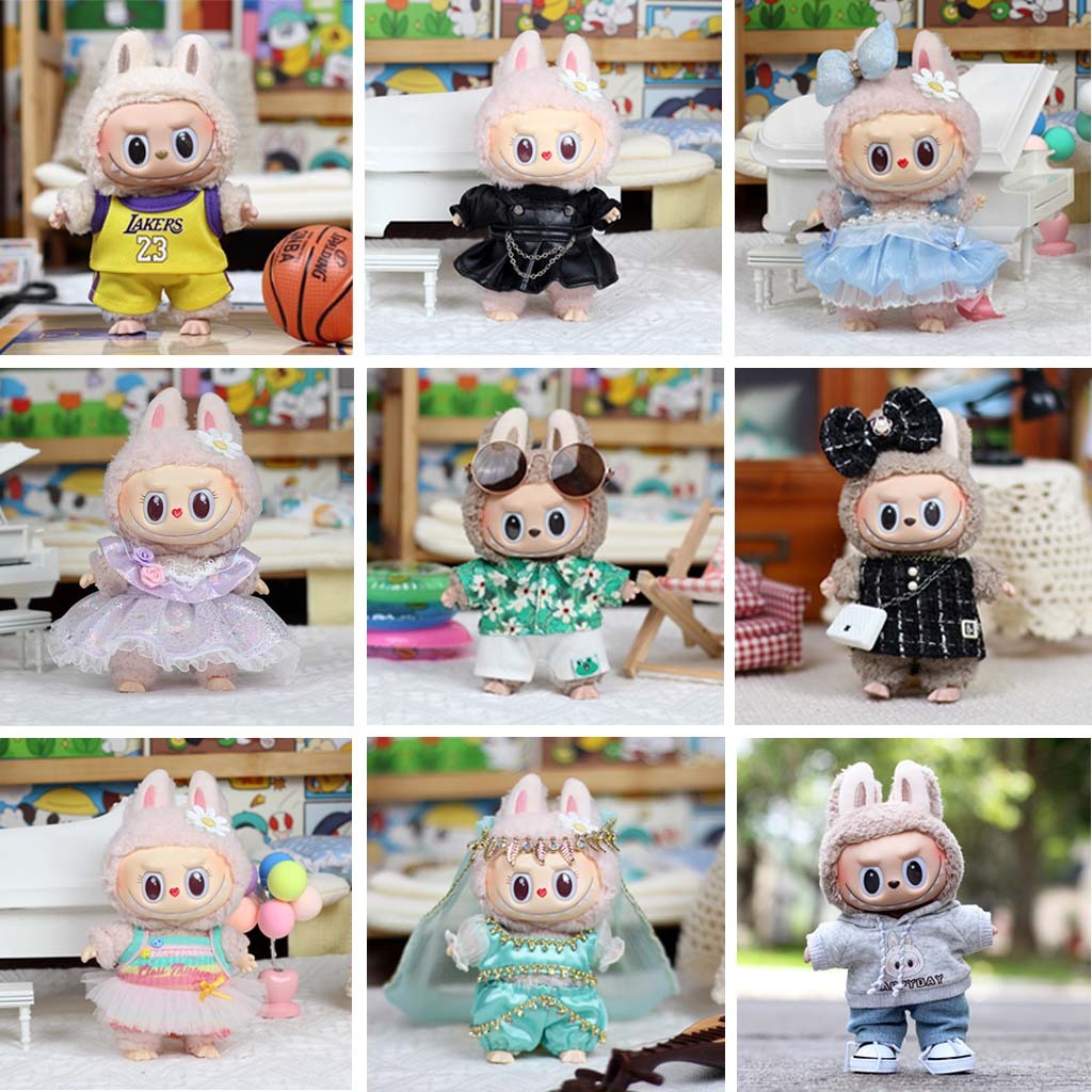 15cm 17cm Labubu Doll clothes pants shorts skirt for Labubu V1 V2 V3 ...