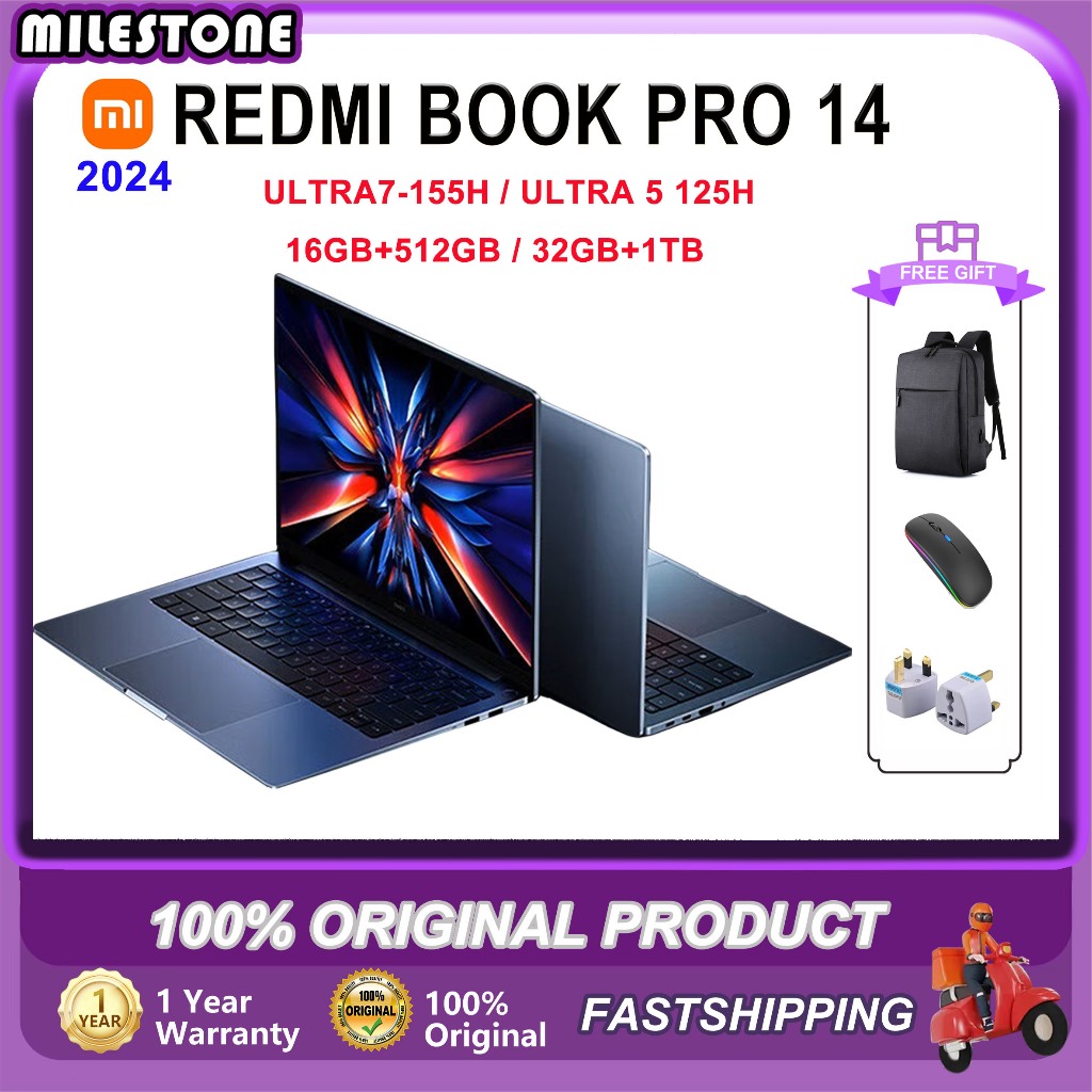 Xiaomi RedmiBook Pro 14 2024 New Core Ultra 14-inch Slim Office Laptop ...