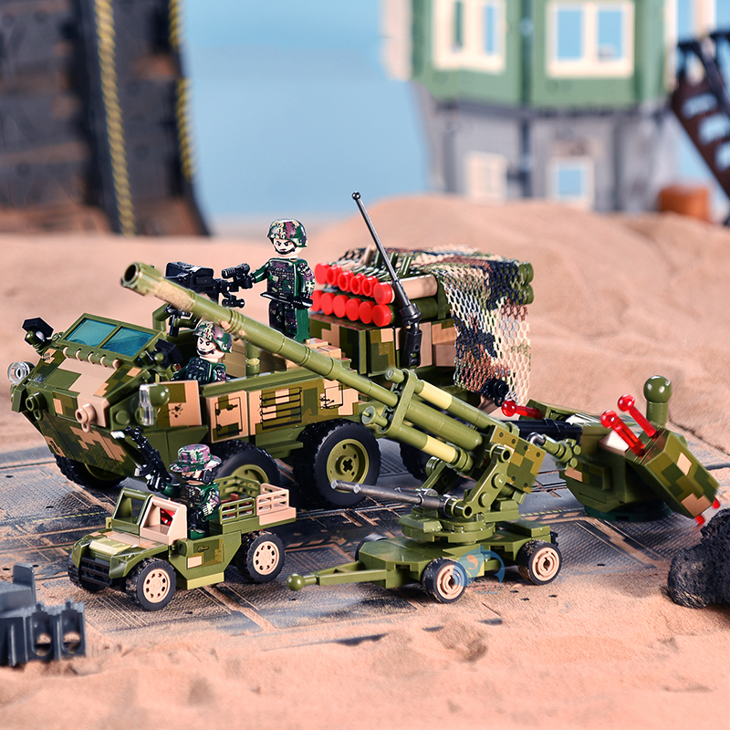 Jungle Military Base Toy Set, Missile Armored Vehicle SWAT Soldier ...