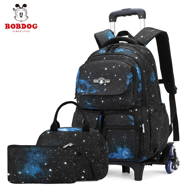 Trolley School Bag Primary School 6 Wheels Detachable Kids Roller Bag ...