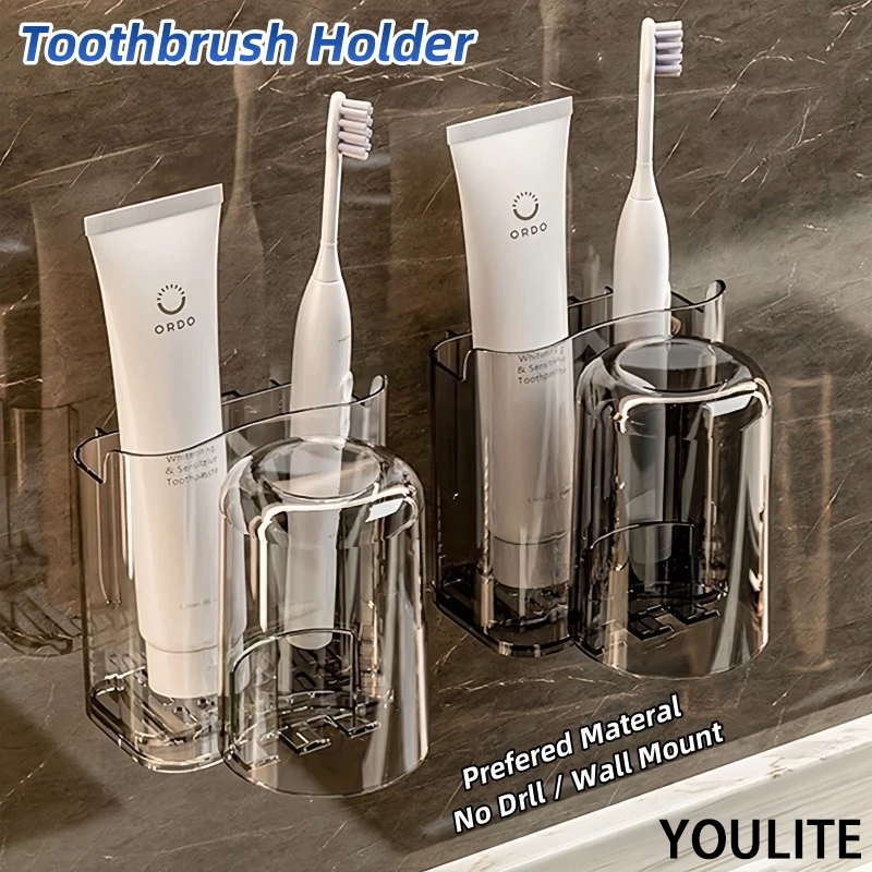【SG STOCK】Wall Mount Toothbrush Holder Toothbrush Storage Rack ...