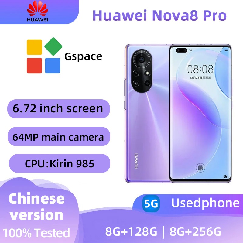 Huawei Nova 8 Pro（5G）Smartphone Unlocked 256GB All Colours Good Condition Original Used Phone ...