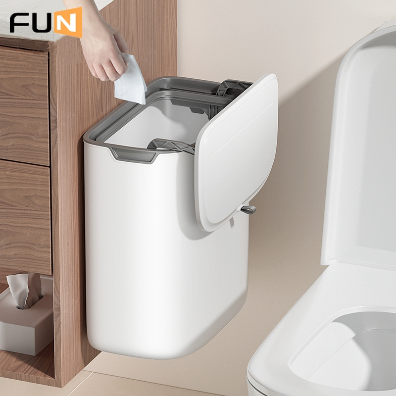 [FUN] Hanging dustbin for bathroom toilet dustbin Perforation-Free Wall ...