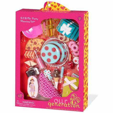 Our Generation R.S.Be.Me Party Planning Birthday Party Accessory Set ...