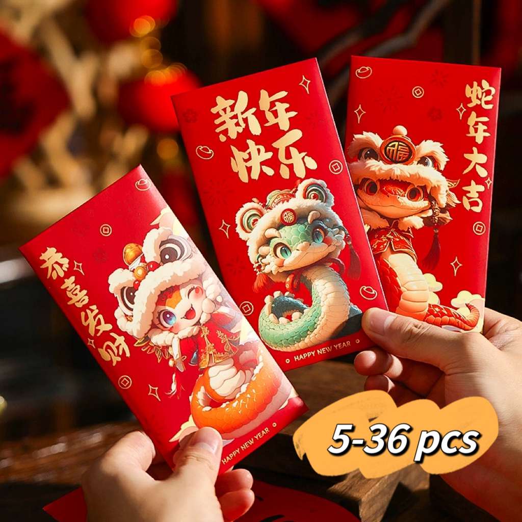 Snake Year Money Envelope Cny Angpau Chinese New Year Red Packet 2025 ...