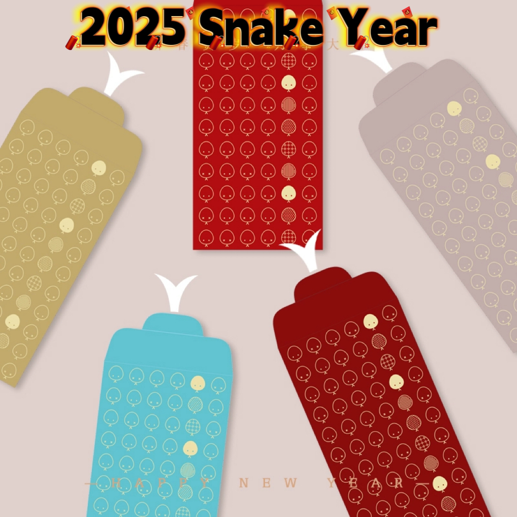 Snake Red Packet 2025 Money Envelope Angpau Chinese New Year CNY Angpao ...