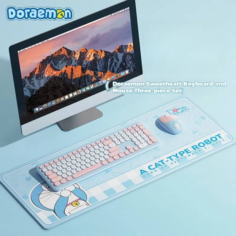 Doraemon Sweetheart Wireless Keyboard Mouse Set Cute Desktop Laptop ...