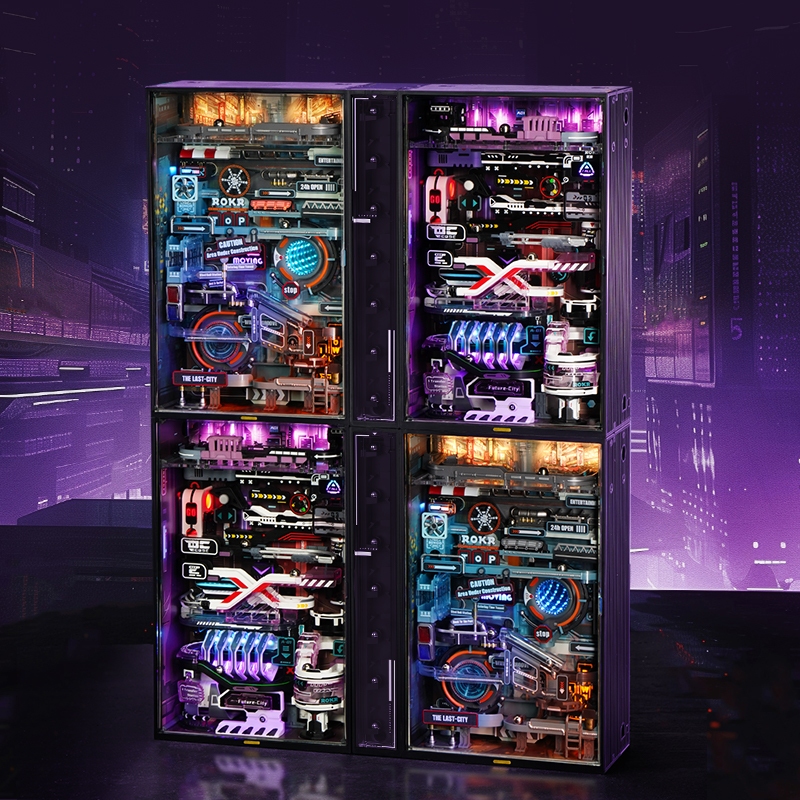 ROKR Parallel World DIY Building Toy Sets LED Marble Run 3D Puzzle ...