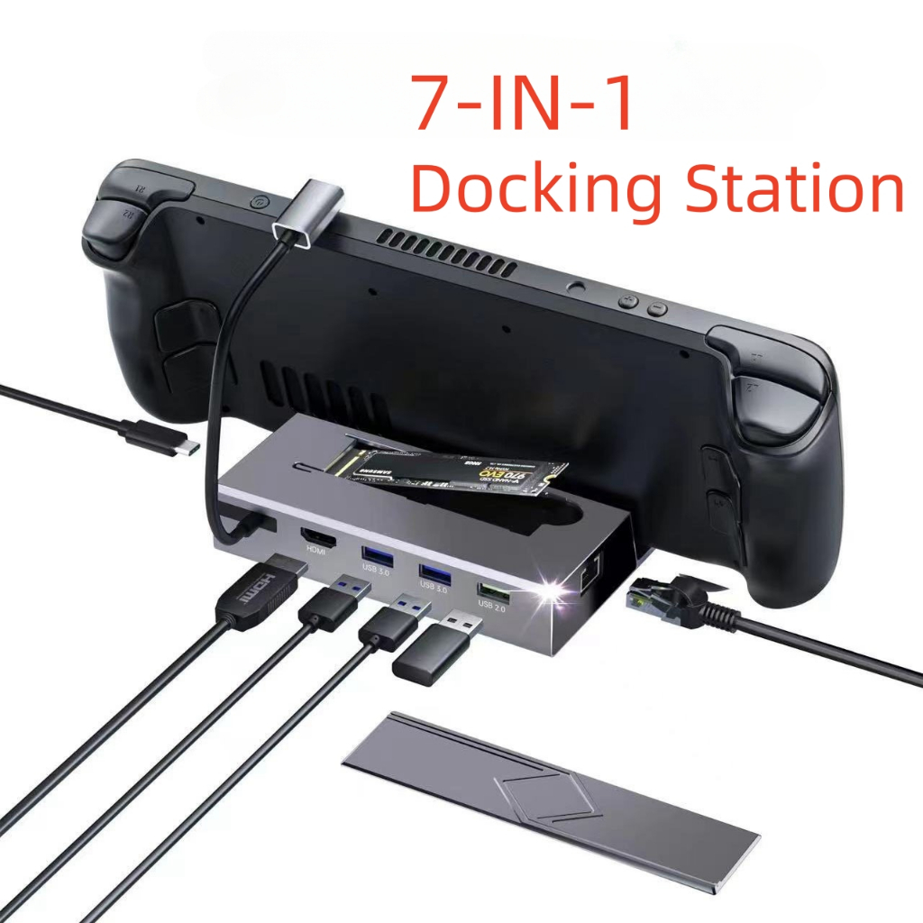 Docking Station 7-IN-1 USB Type-c Dock Hub for Steam Deck Switch ...