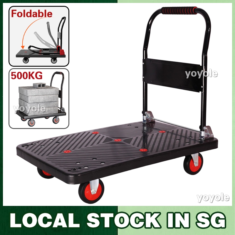 Heavy Duty Trolley With Wheels Trolley Cart Foldable Platform Trolley ...