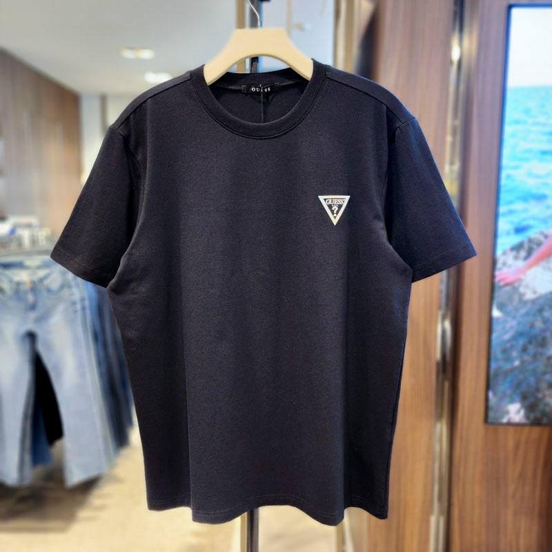 GUESS Short Sleeve New Men's and Women's Round Neck Small Label Casual ...