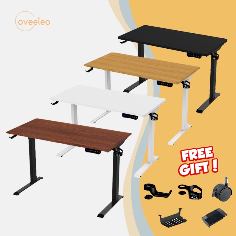 100cm Electric Height Adjustable Table USB Standing Desk With 4 Memory ...