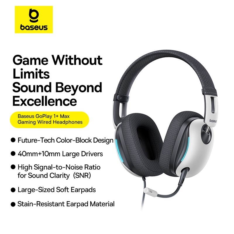 New Baseus GoPlay 1+ Max Gaming Wired Headphones With Mic 7.1 Virtual ...