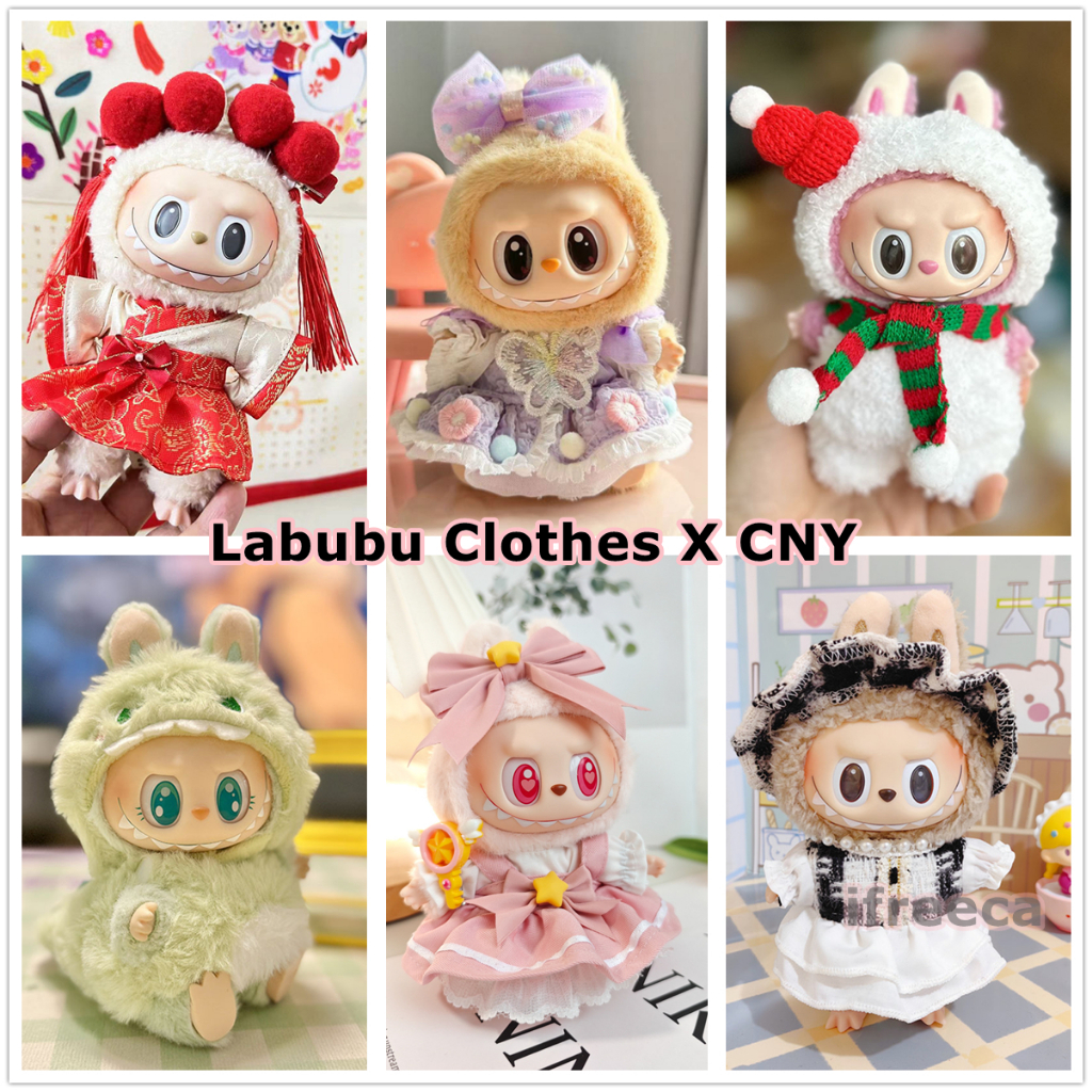 Labubu Clothes X CNY Christmas Festival Wear Clothing Accessories ...