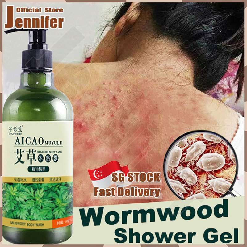 💥𝗦𝗚 𝗦𝗧𝗢𝗖𝗞💥 Acne body wash / Anti itch mite removal herbal wormwood shower gel / Whitening ...