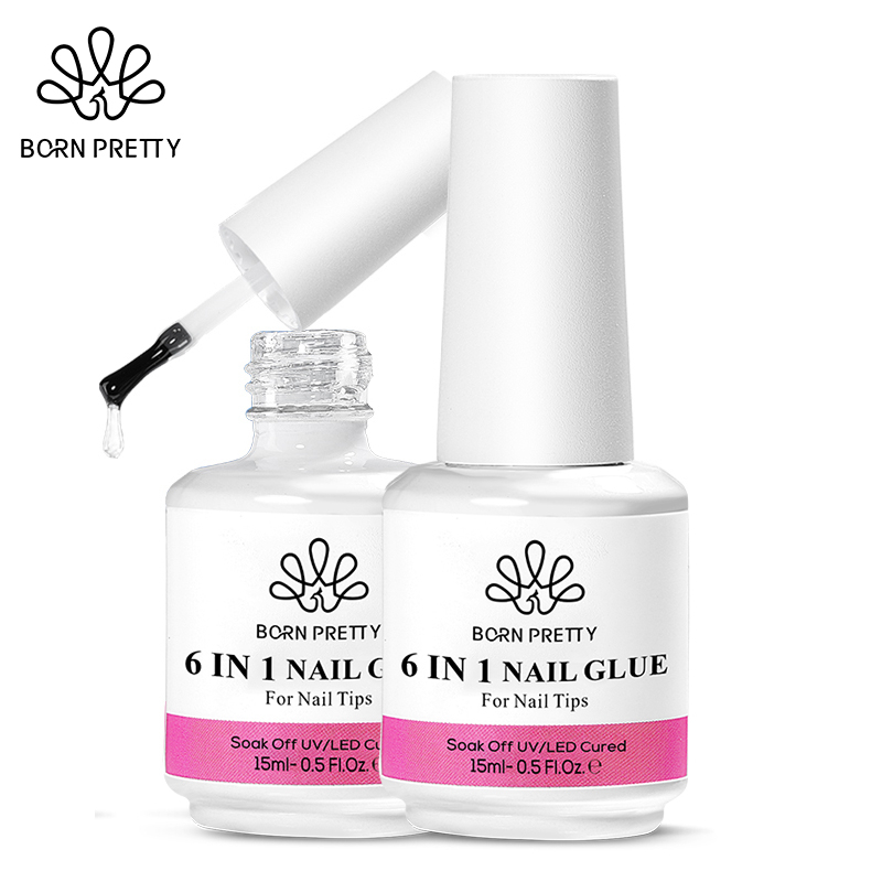 BORN PRETTY 6 In 1 Nail Glue Blooming Gel Nail Strengthener Extension ...