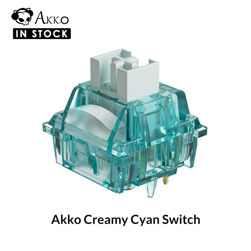 Akko 2 Pack-90 Pcs Creamy Cyan switch - Lubed With LED Condenser, 5 ...
